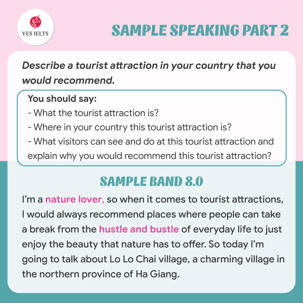 SAMPLE SPEAKING BAND 8.0 CHỦ ĐỀ TOURIST ATTRACTION - Trung Tâm Luyện ...