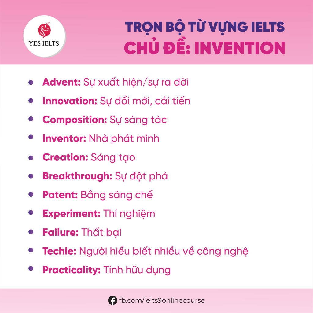 TRỌN BỘ TỪ VỰNG IELTS - CHỦ ĐỀ INVENTION - Trung Tâm Luyện Thi IELTS ...